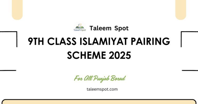 Taleem Spot - Taleem Spot | Notes | Pairing Schemes | Gazettes | Past ...