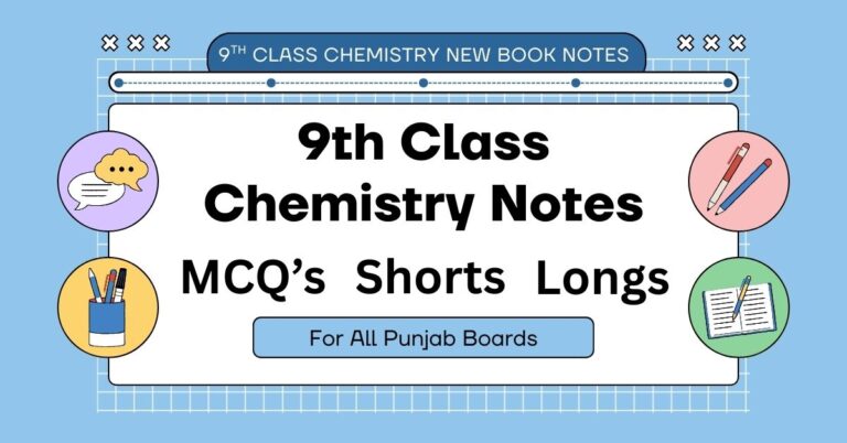 9th Class Chemistry Notes MCQs Longs Shorts – New Book